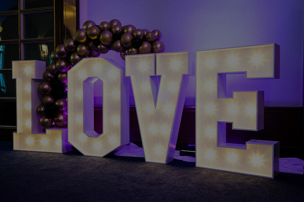 Giant Letters Number Hire Portsmouth for parties & weddings
